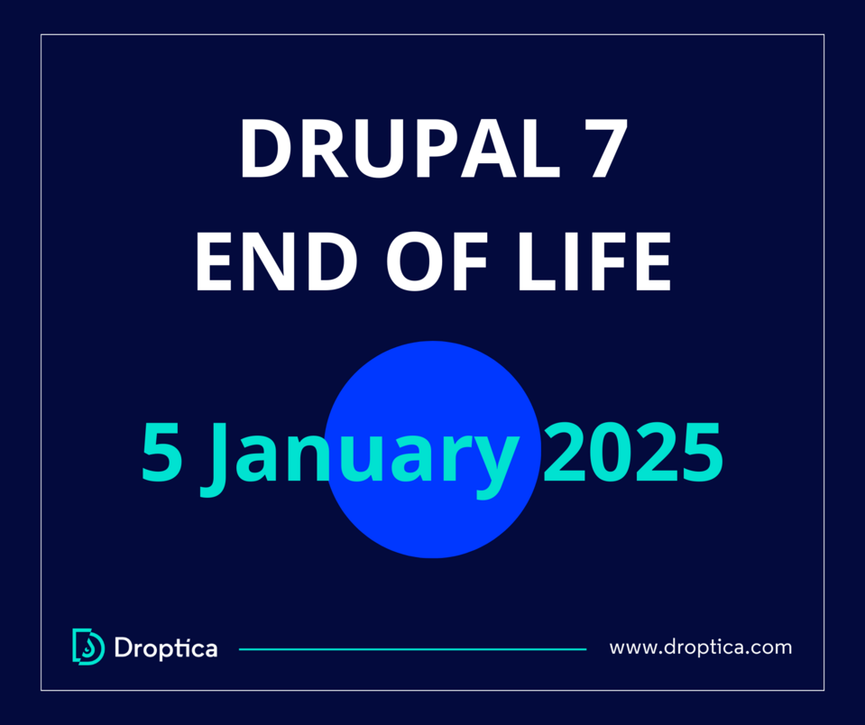 Drupal 7 end of life - Support, date and info. What's next? | Droptica